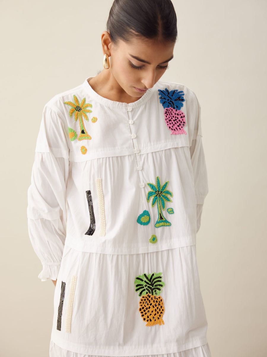 Iris Dress White Nakateki
